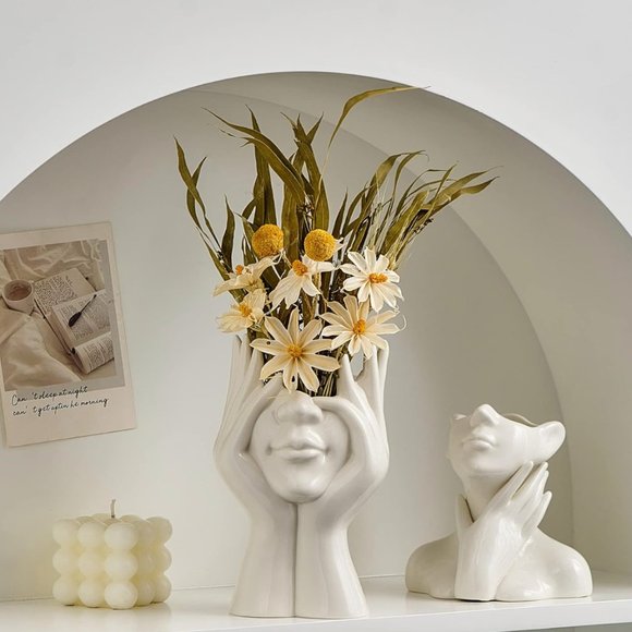 Anthropologie | Other | New Anthropologie Boho White Ceramic Female ...